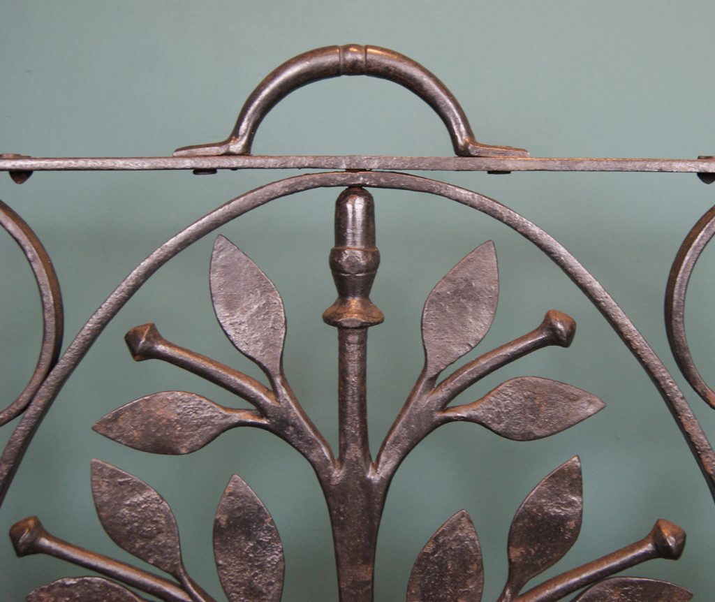 Wrought-Iron Oak & Acorn Fire Guard - Gibilaro Design