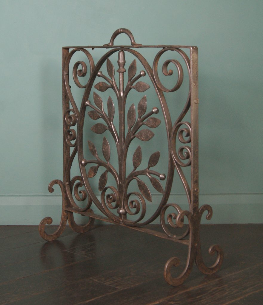 Wrought-Iron Oak & Acorn Fire Guard - Gibilaro Design